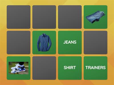 Vocabulary Clothes - Recursos didácticos