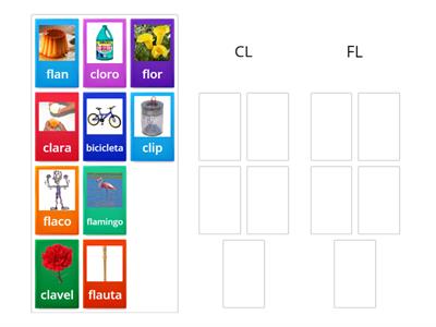 Palabras con cl y cl - Recursos didácticos