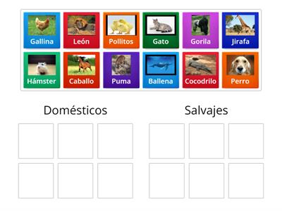 Los animales domésticos y salvajes - Recursos didácticos