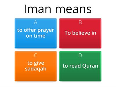 Pillars of iman - Teaching resources