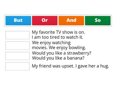 Coordinating conjunctions - Teaching resources