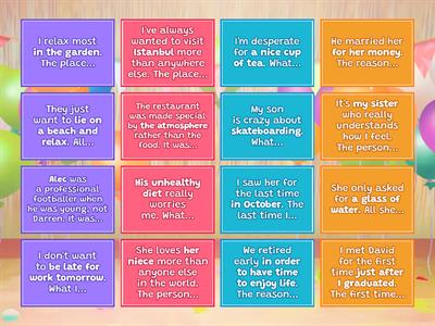 Cleft sentences - Teaching resources