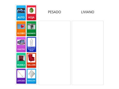 Pesado liviano nivel inicial - Recursos didácticos