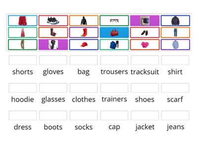 Clothes Wordwall - Recursos didácticos