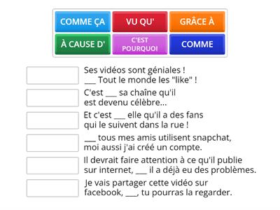 La cause et la consequence - Teaching resources