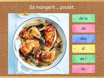 Articles partitifs nourriture - Ressources pédagogiques