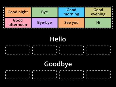 Hello goodbye - Teaching resources