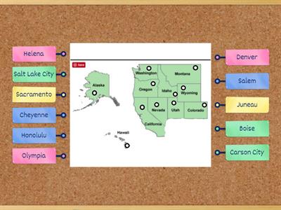 States and capitals us diagram - Teaching resources