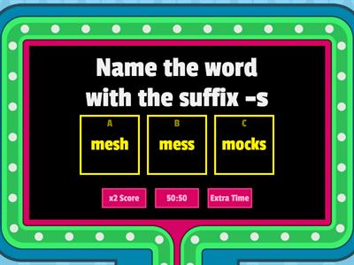 Suffix game - Teaching resources