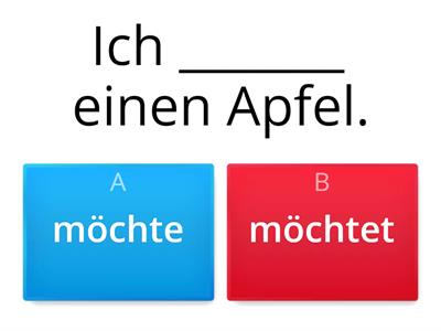 Konjugation möchten - Unterrichtsmaterialien