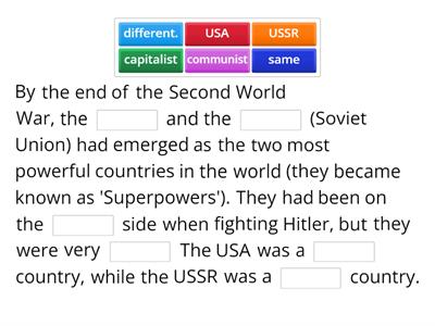Cold war causes - Teaching resources