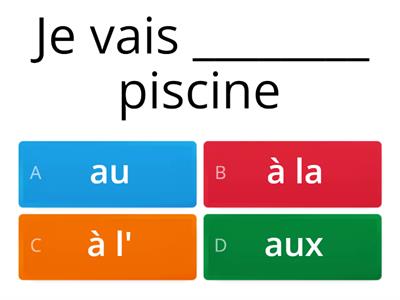 À la au aux - Teaching resources
