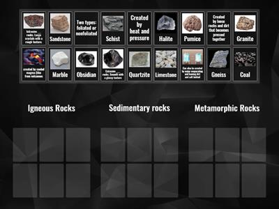 Sedimentary metamorphic igneous rocks - Teaching resources