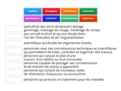 Les professions - Teaching resources