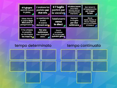 Wordwall complementi di tempo - Risorse didattiche