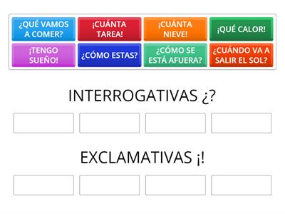 Exclamativas interrogativas - Recursos didácticos