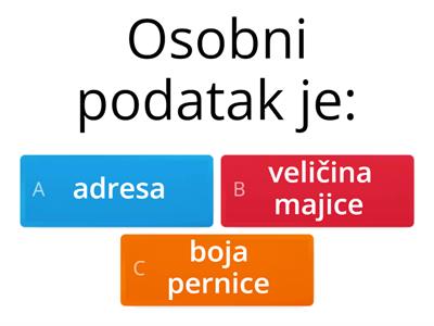 2 razred osobni podaci - Nastavne aktivnosti