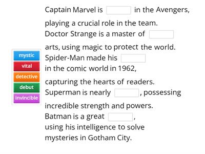 Marvel - Teaching resources