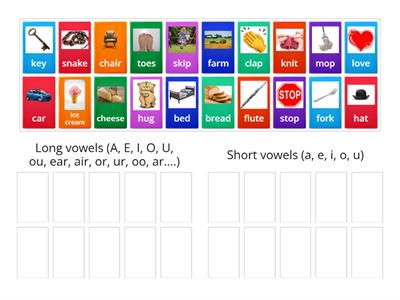 Long and short vowel k - Teaching resources