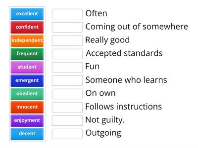 Ence ent ency - Teaching resources