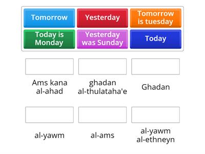 Today yesterday tomorrow - Teaching resources