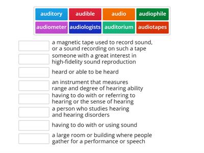 Root word aud - Teaching resources