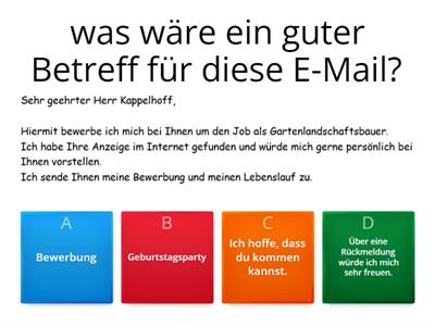 E mail schreiben - Unterrichtsmaterialien