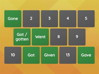 Past participle memory game - Recursos de ensino