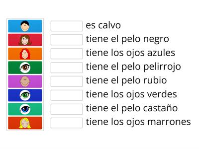 Ojos y pelo - Teaching resources