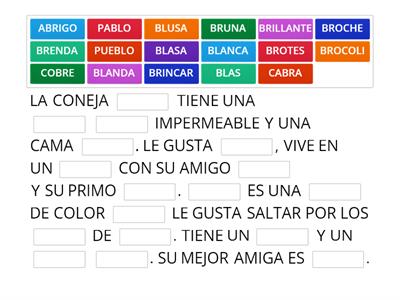 Grupos consonanticos br bl - Recursos didácticos