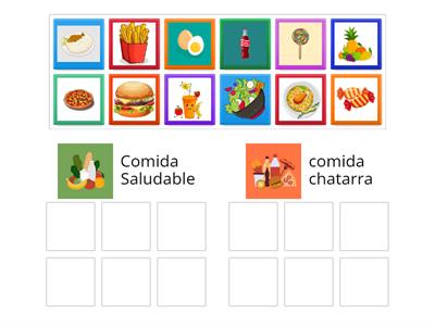 Comida saludable comida chatarra - Recursos didácticos