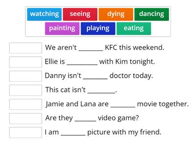 Present continuous tense - Teaching resources
