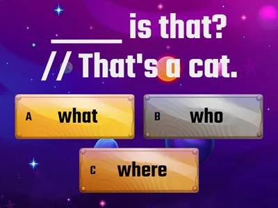 Who what where question words - Recursos didácticos