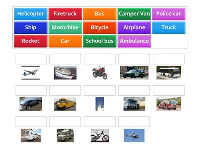 Means of transport games - Recursos didácticos