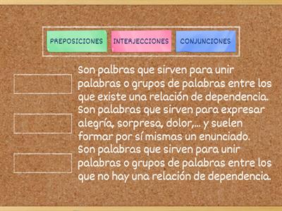 Conjunciones preposiciones interjecciones - Recursos didácticos