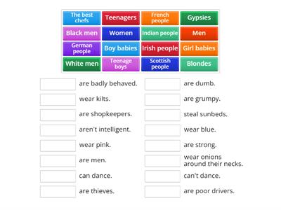 Stereotypes - Teaching resources