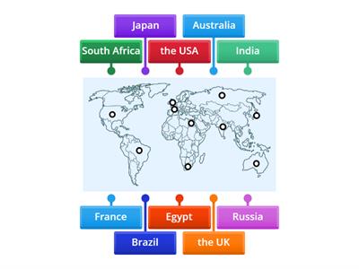 Countries world map - Teaching resources