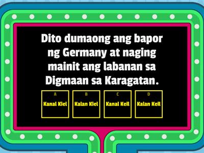 Unang digmaan pandaigdig - Aktibidad sa pagtuturo