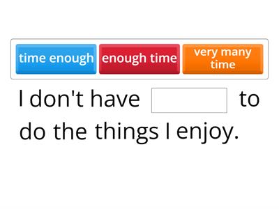 Too vs enough - Teaching resources