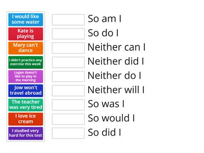 So neither and auxiliaries - Recursos de ensino