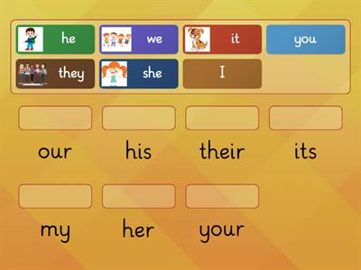 Adjectives Possessive game - Teaching resources