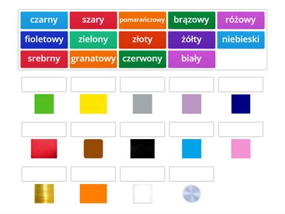 Wordwallpo polsku kolory - Materiały dydaktyczne
