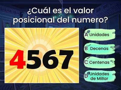 Valor posicional unidades de millar - Recursos didácticos