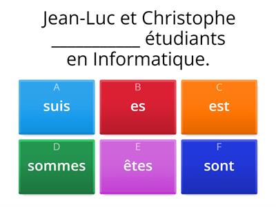 Verbe être - Recursos didácticos