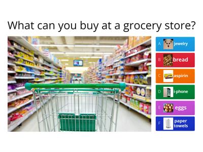 English Types of shops - Teaching resources