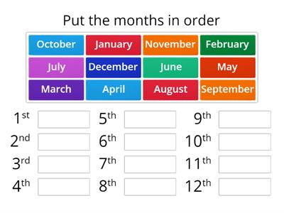 Months of the year game - Teaching resources