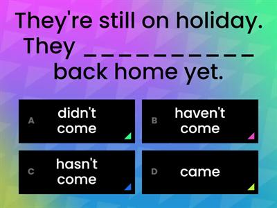 Present perfect Past simple Vs wordwall - Materiały dydaktyczne