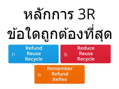 แยกขยะ 3r - ทรัพยากรการสอน