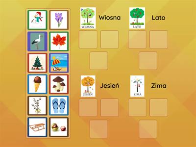 Krzyżówka pory roku - Materiały dydaktyczne
