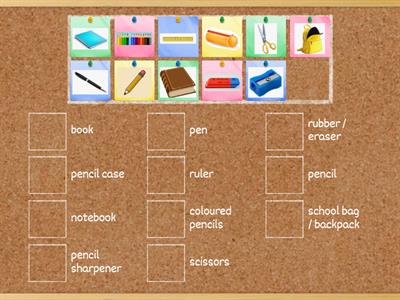 School objects hangman - Teaching resources